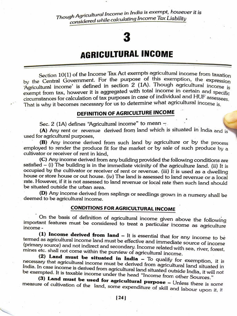 Agricultural Income | PDF