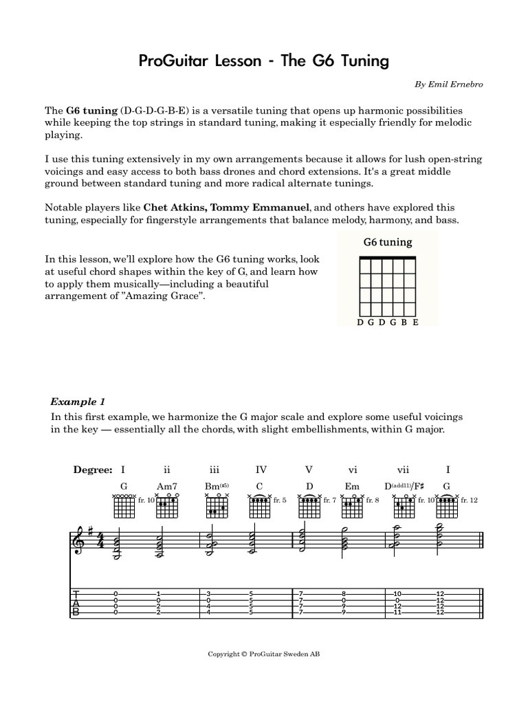 The g6 Tuning | PDF | Chord (Music) | Music Theory