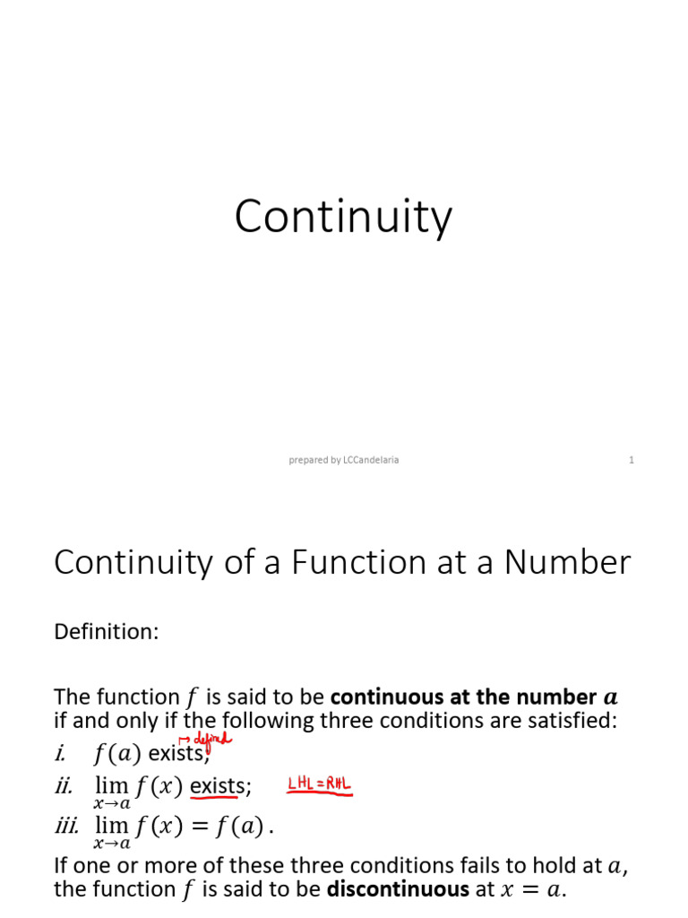 4. Continuity_annotated (1) | PDF | Trigonometric Functions ...