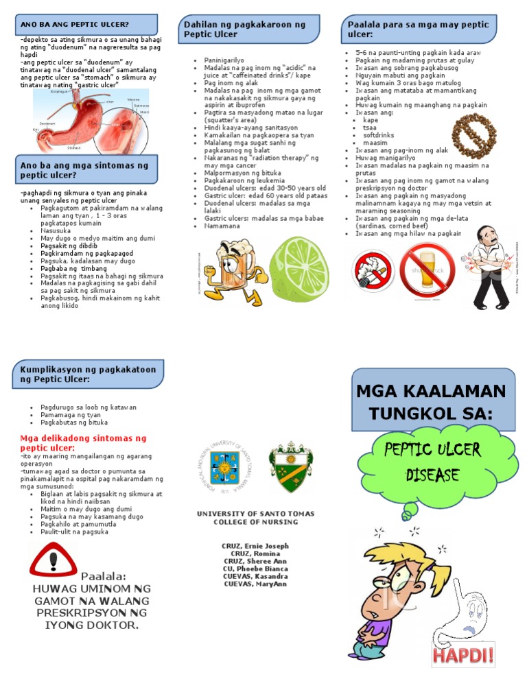 Peptic Ulcer Brochure | PDF