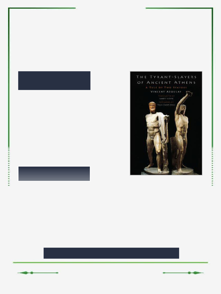 The Tyrant Slayers of Ancient Athens A Tale of Two Statues 1st Edition ...