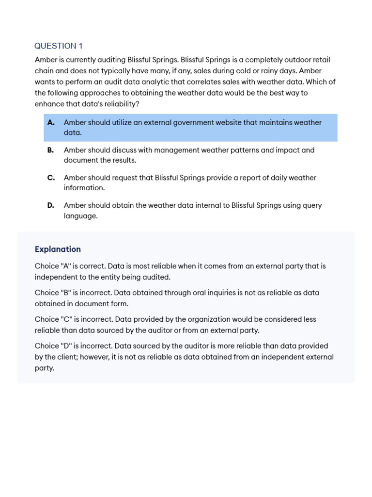 M9 Audit Data Analytics - Questions | PDF | Analytics | Predictive ...