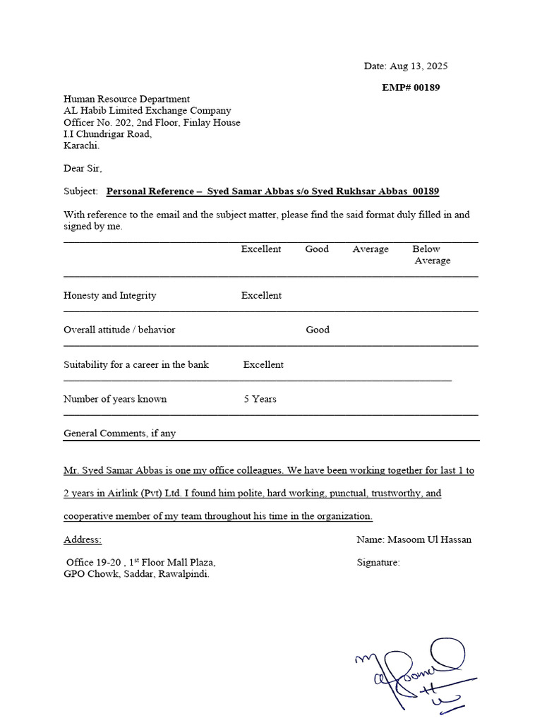 Reference Response | PDF