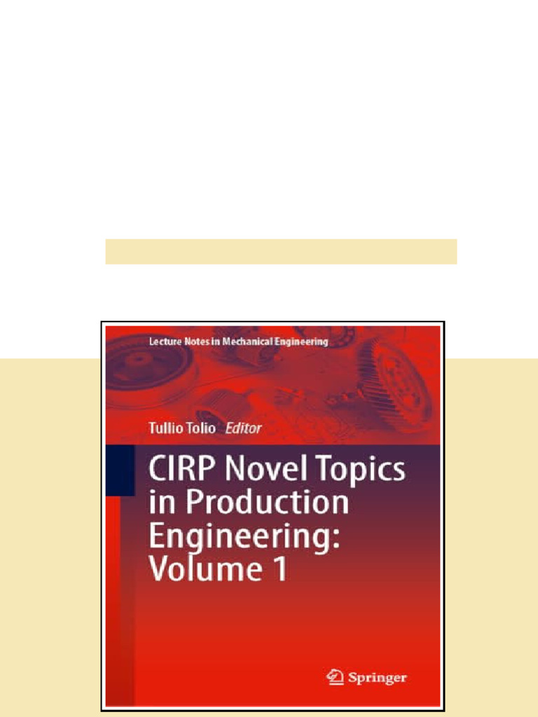 (Ebook) CIRP Novel Topics in Production Engineering: Volume 1 (Lecture ...