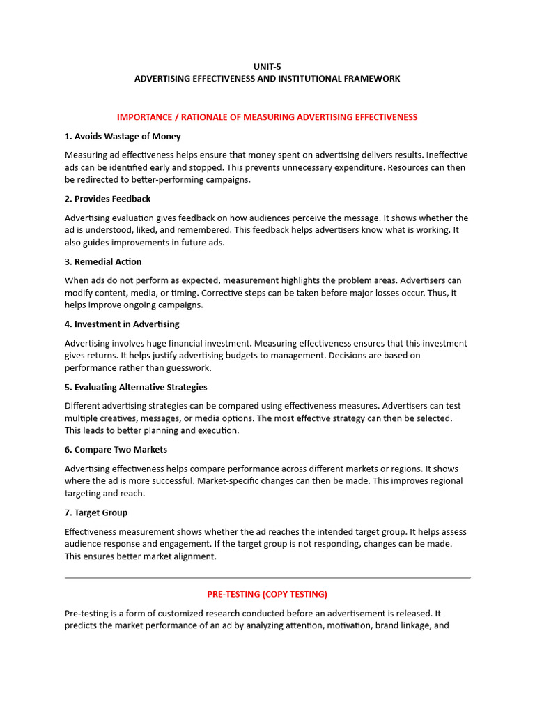 Measuring Advertising Effectiveness | PDF | Advertising | Attitude ...