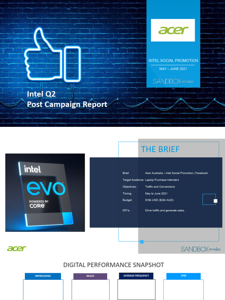 Acer Intel 2021 Social May-June 2021 Post Campaign Report | PDF | E ...