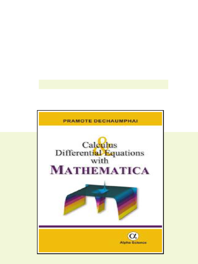 (Ebook) Calculus and Differential Equations with MATHEMATICA by Pramote ...