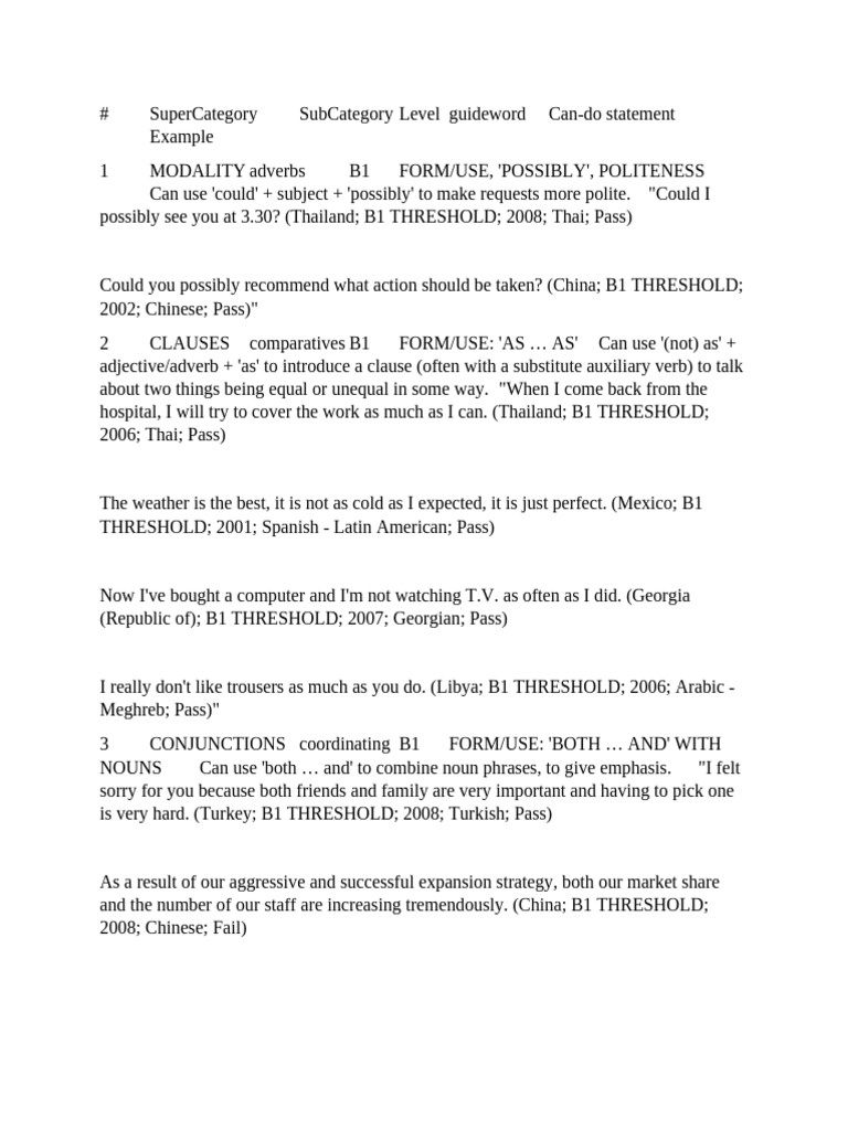 Total Grammar for b1 | PDF | Noun | Adverb