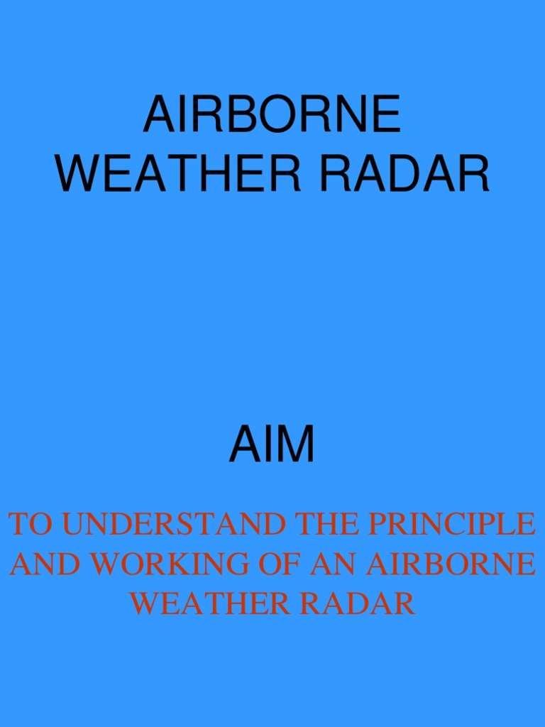 Airborne Weather Radar | PDF