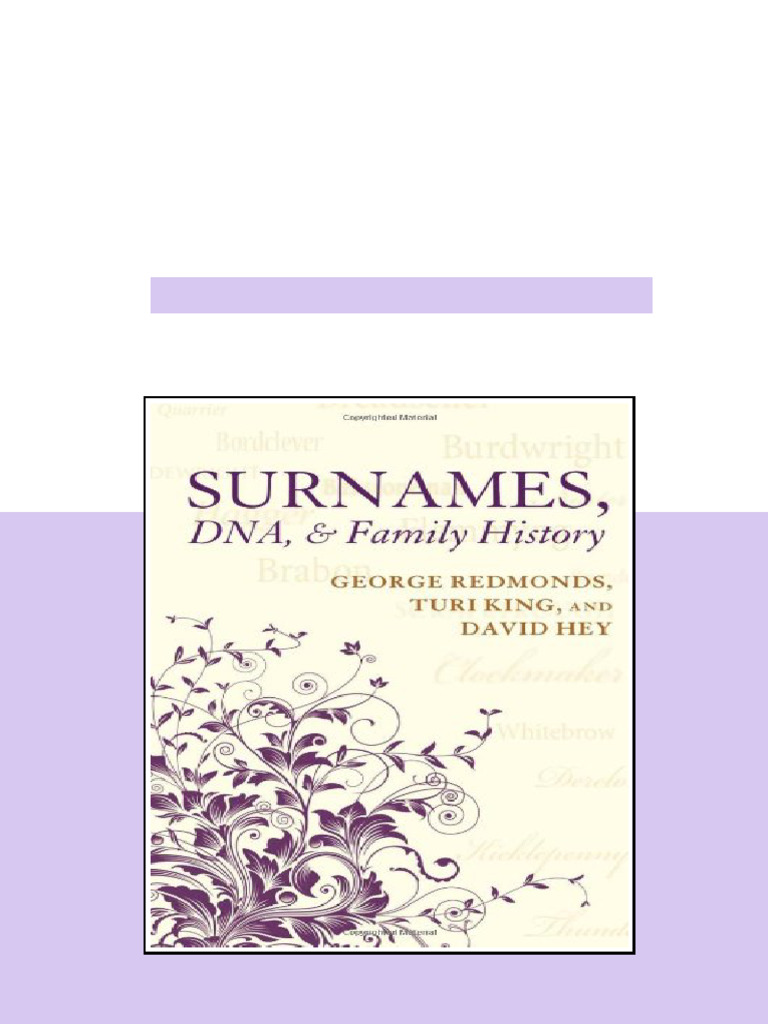 (Ebook) Surnames, DNA, and Family History by Redmonds, George, King ...