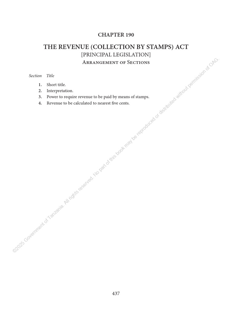 The Revenue (Collection by Stamps) Act | PDF | Justice | Crime & Violence