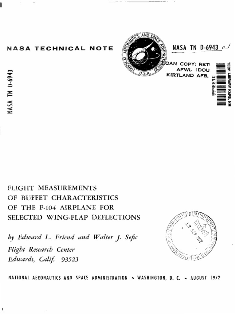 19720022354 | PDF | Flap (Aeronautics) | Mach Number