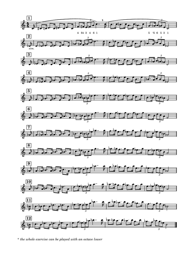 Swing Intervals (Treble) | PDF | Music Theory | Pitch (Music)