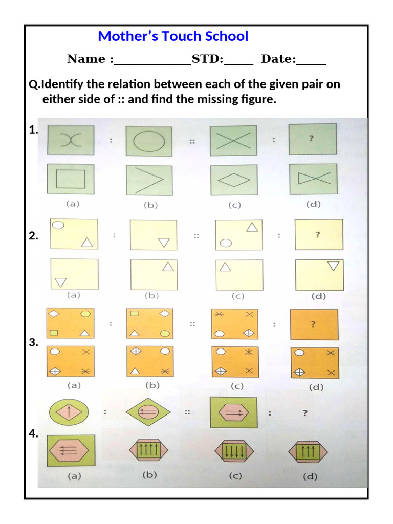Analogy & Classification Worksheet 5 | PDF