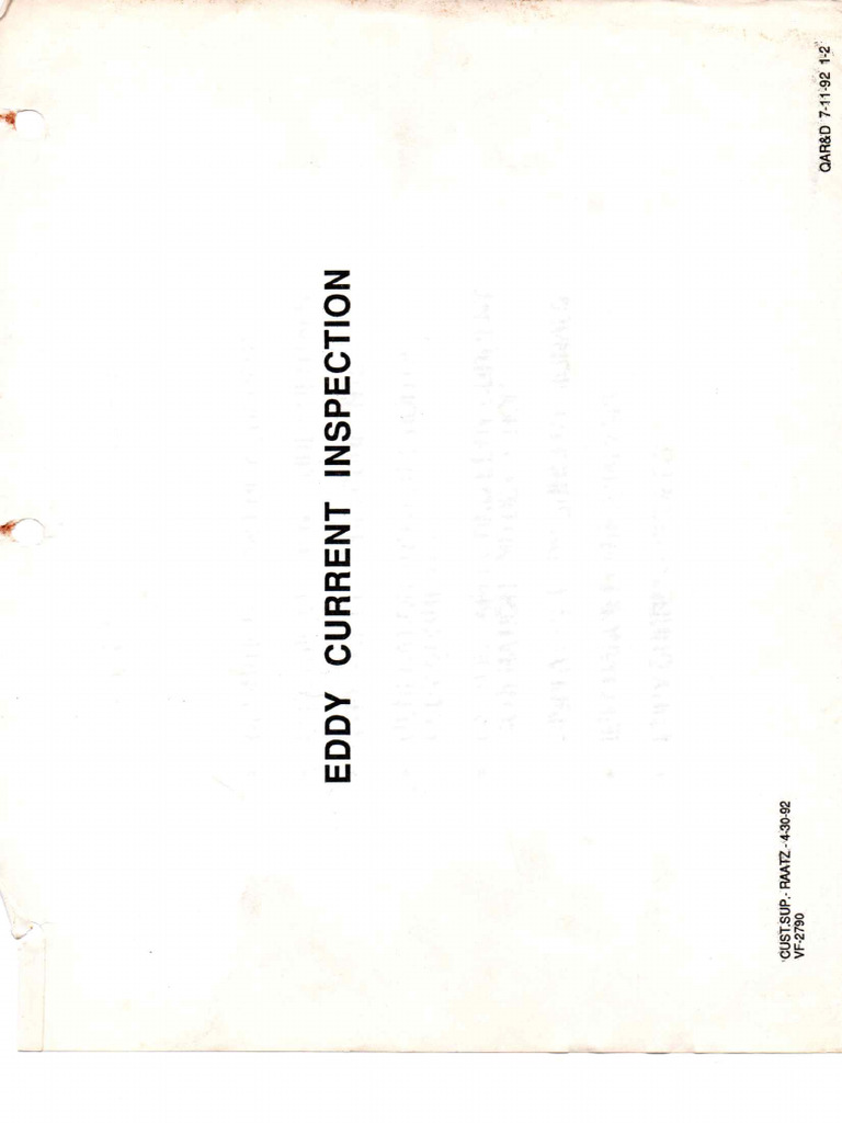 Eddy Current Inspection | PDF