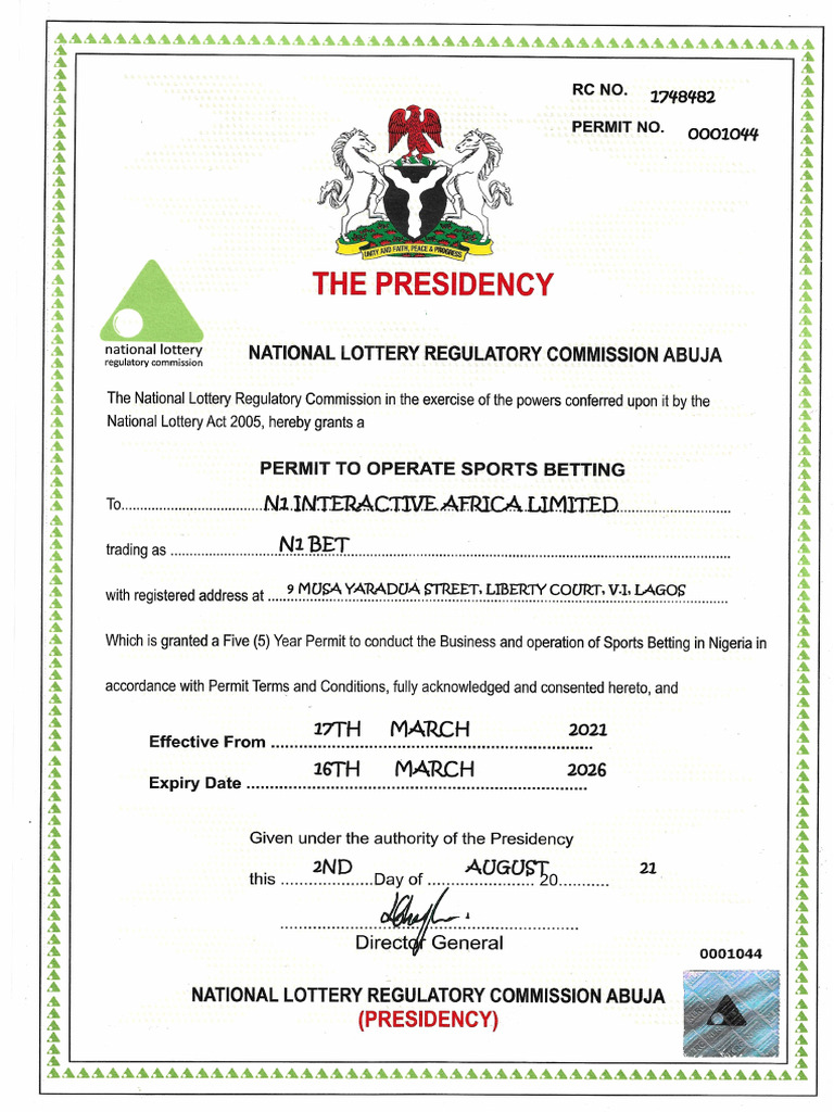 2021 08 03 License Nigeria | PDF