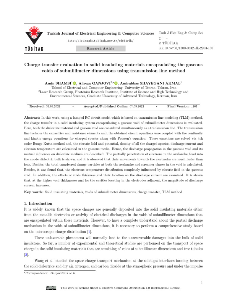 Charge Transfer in Solid Insulators | PDF | Insulator (Electricity ...