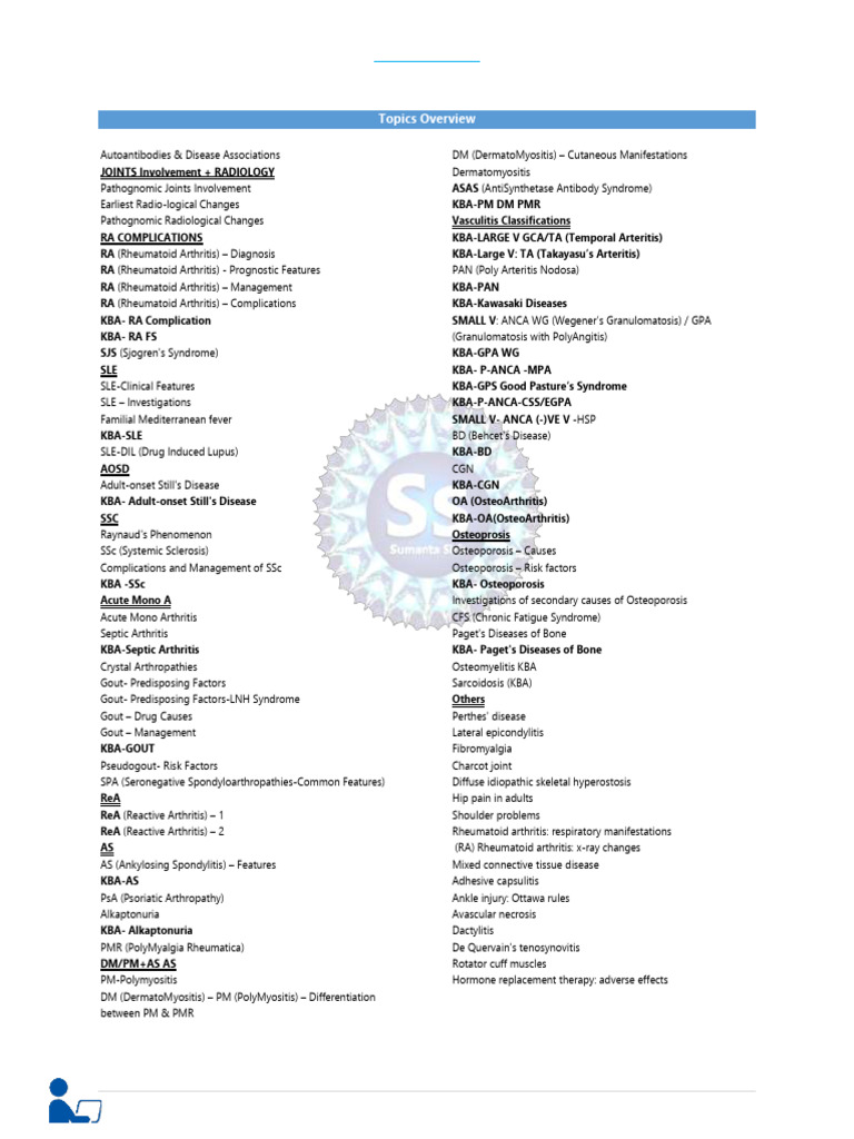 Rheumatology | PDF | Rheumatoid Arthritis | Arthritis