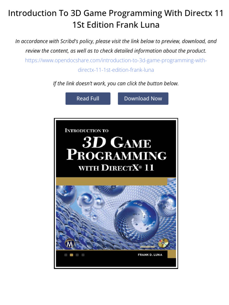 Introduction to 3D Game Programming with DirectX 11 1st Edition Frank ...
