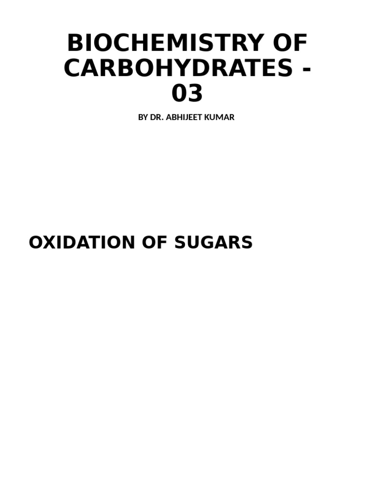 Biochemistry of Carbohydrates 03 1 | PDF