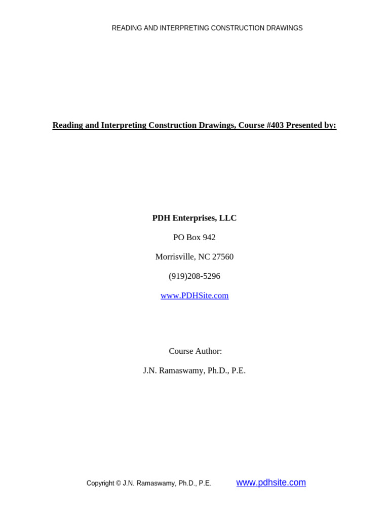 Reading and Interpreting Construction DR | PDF