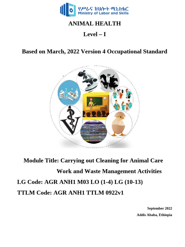 Animal Care Cleaning and Waste Management | PDF | Personal Protective ...
