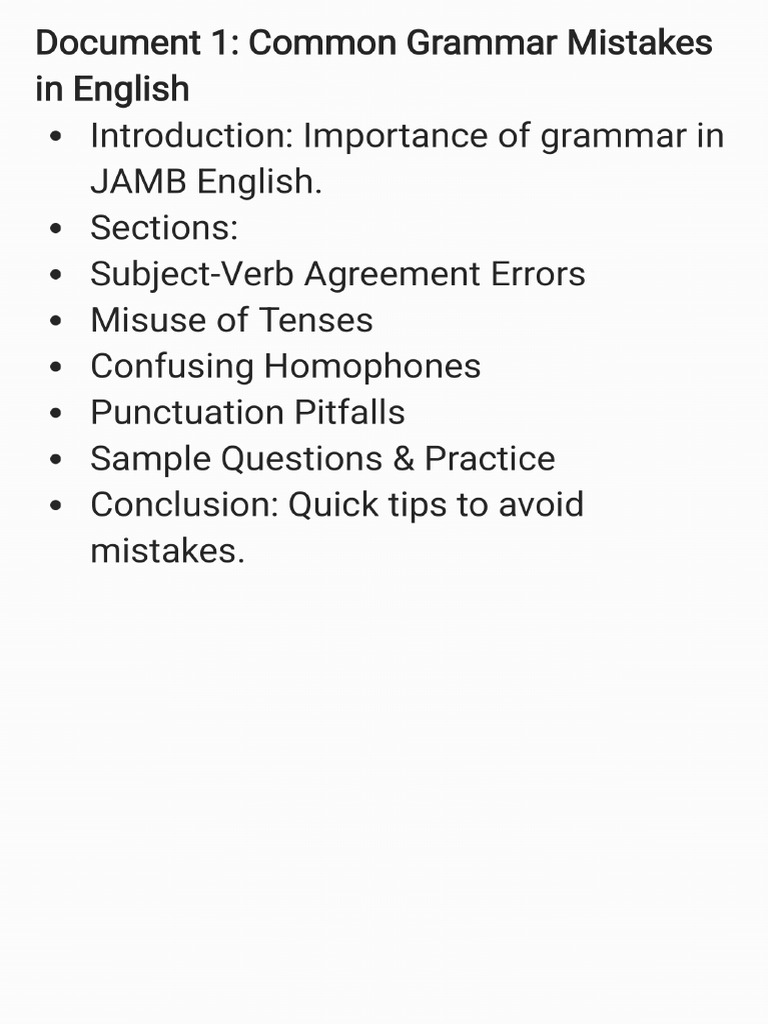 Common Grammar Mistakes in English | PDF