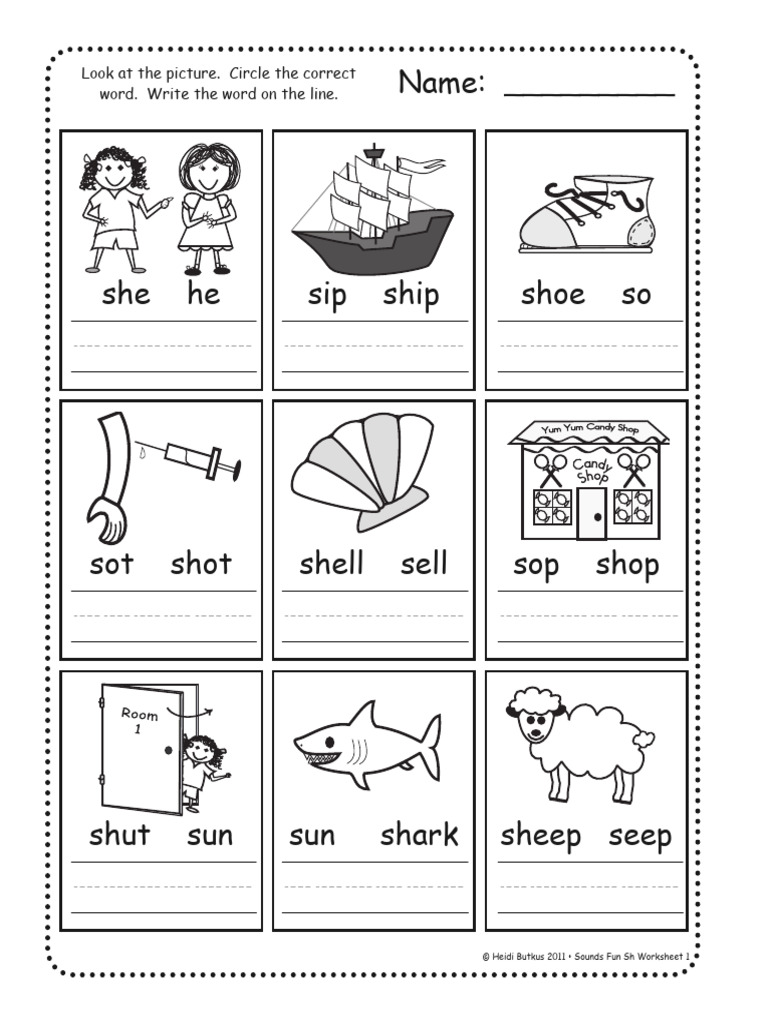 1. sh sounds hw | PDF