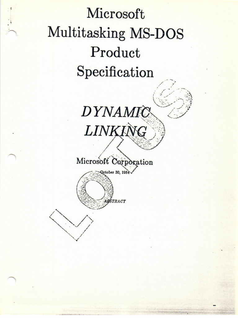 Multitasking DOS BETA - Dynamic Linking | PDF