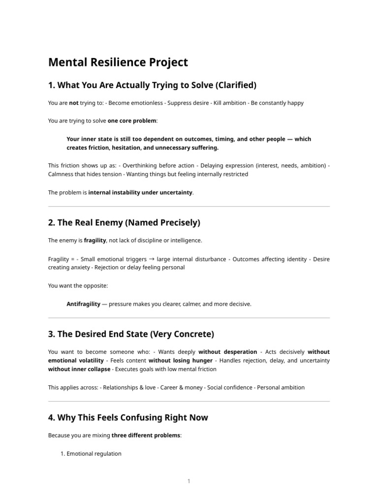 Mental Resilience Project - Problem Definition & Solution Map - Mental ...