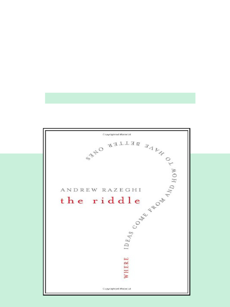 (Ebook) The riddle: where ideas come from and how to have better ones ...