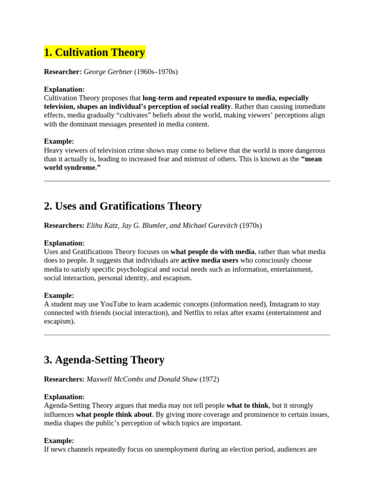 Early Theories & Fandom, Fantasy and Reality in Media Psychology | PDF ...