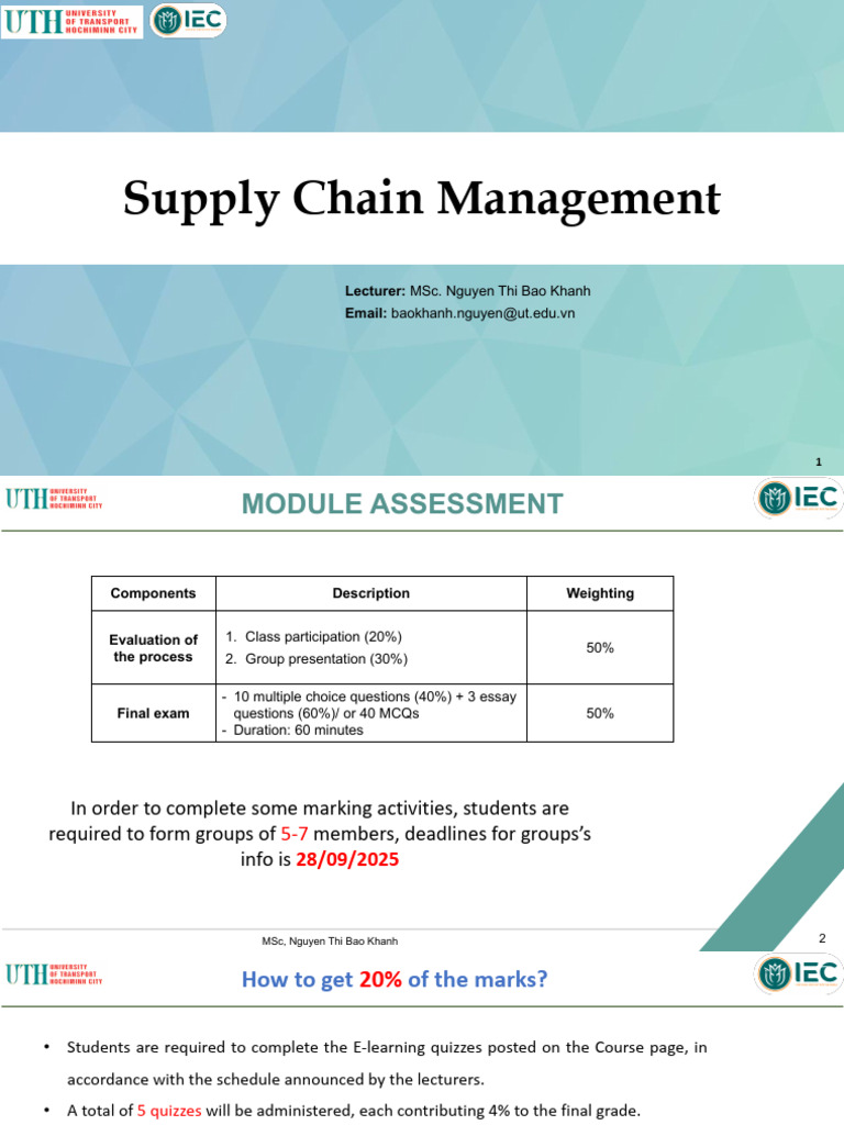 IEC_SCM_Slide_Full_Students | PDF | Supply Chain Management | Supply Chain