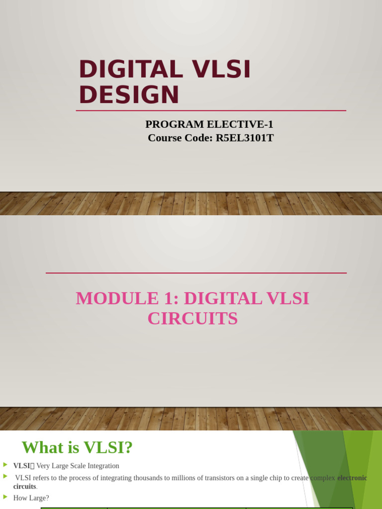 Digital VLSI Design Overview | PDF | Mosfet | Field Effect Transistor