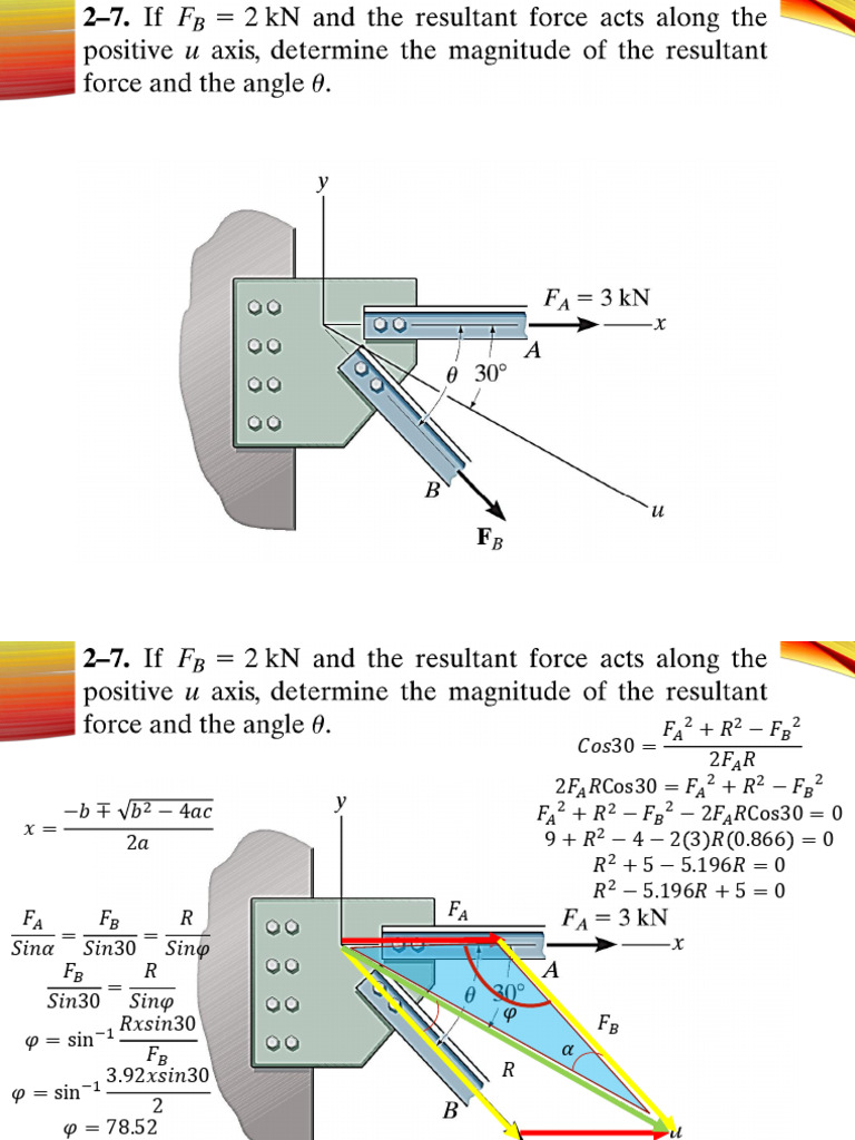 Force Calculations and Angles Analysis | PDF