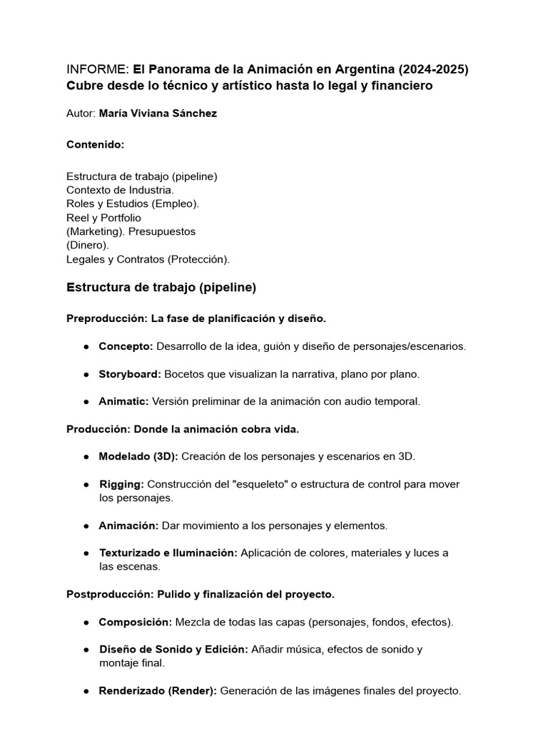 INFORME- El Panorama de La Animación en Argentina (2024-2025) Cubre ...