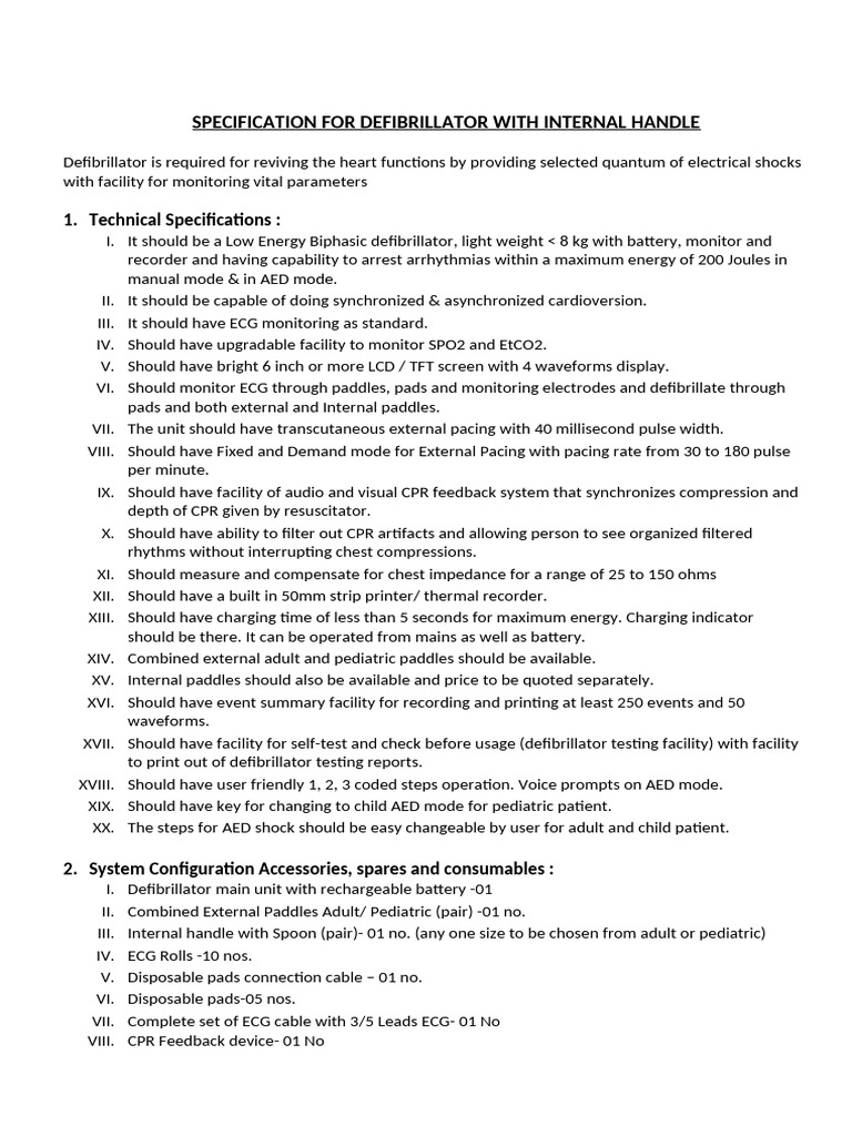 Defibrillator With Transcutaneous Pacing TEC5631 CPR Upgradable | PDF ...