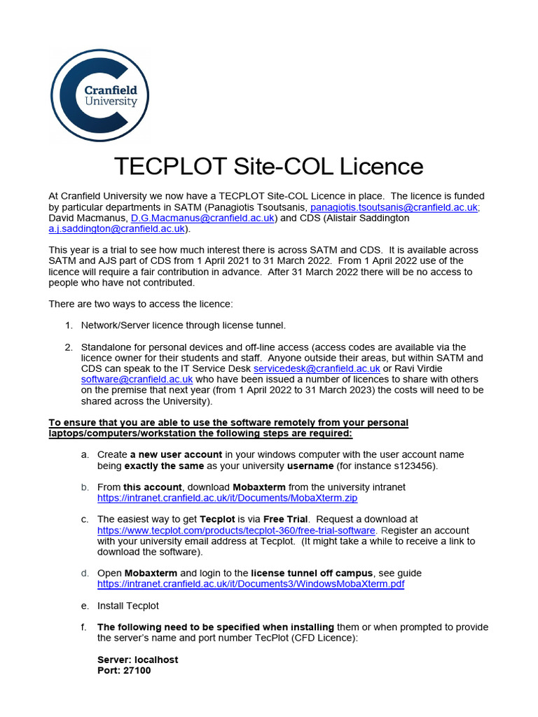 Tecplot Site-COL Guidlines | PDF | Internet | System Software