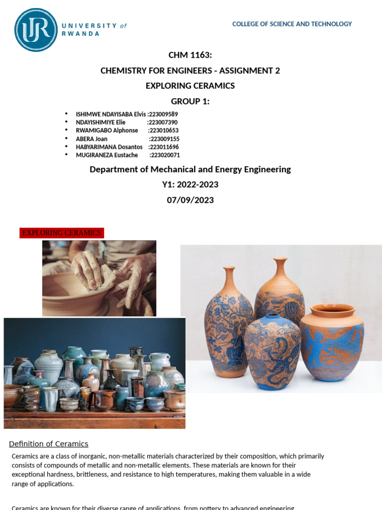 Group 1 (Ceramics) | PDF | Ceramics | Crystal