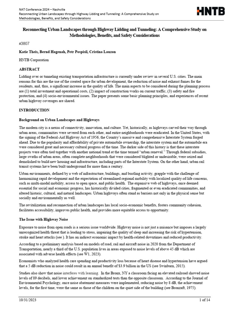 VF_Urban Landscapes Through Highway Lidding Fin | PDF | Tunnel | Waste ...