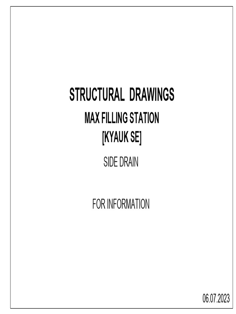 Max Filling Station Side Drain Details | PDF | Concrete | Architectural ...