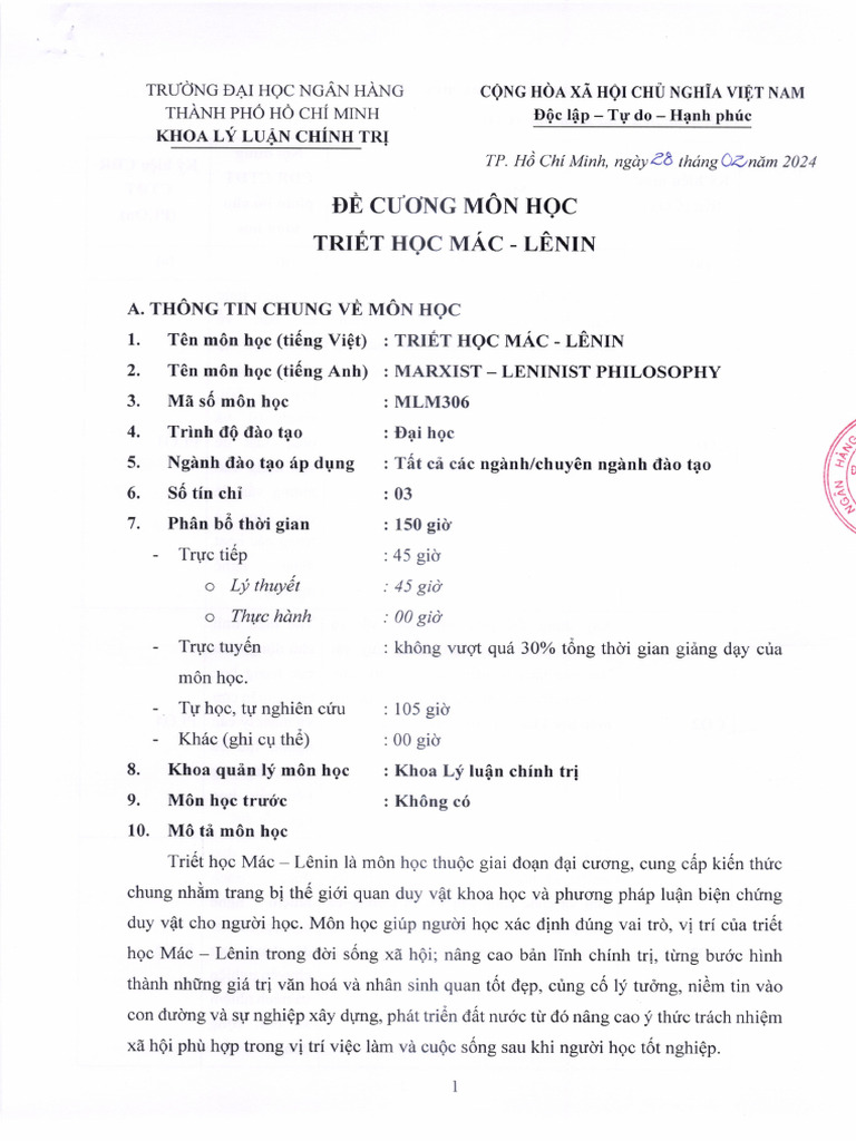 183_MLM306 Triet Hoc Mac-Lenin | PDF