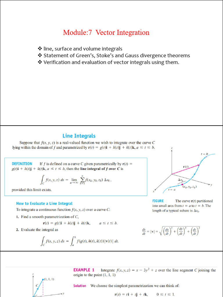 MOD 7 Vector Integration | PDF