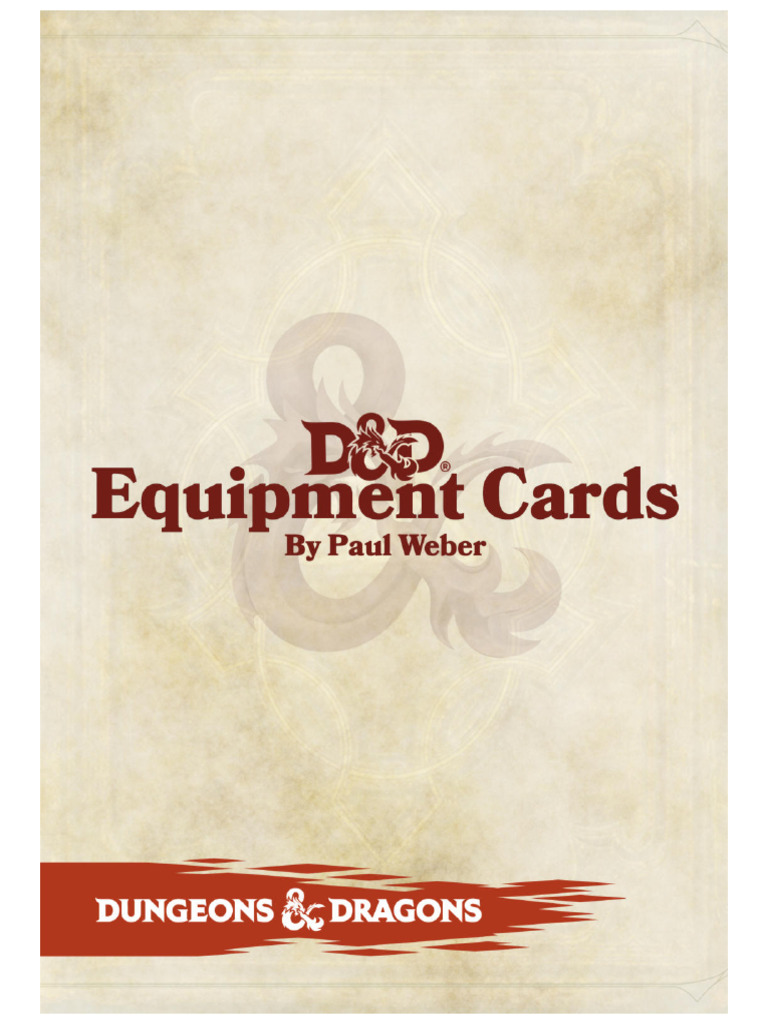 D&D Equipment Cards | PDF
