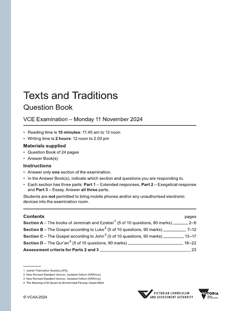 2024text Traditions W | PDF