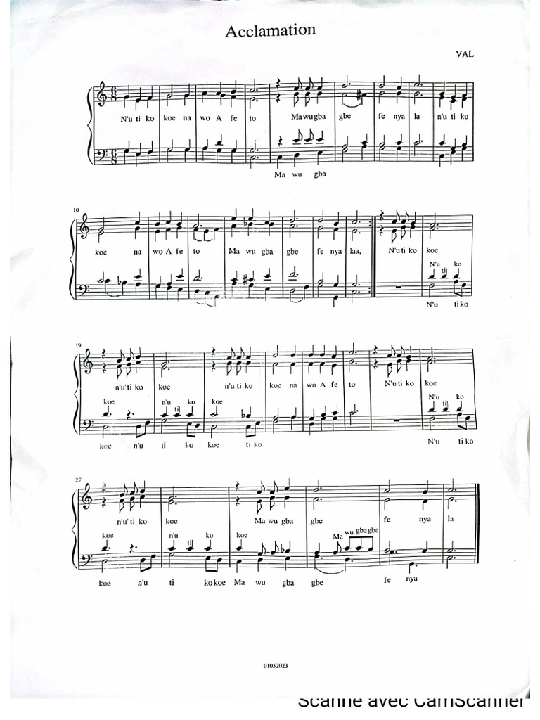 Acclamation Temps de Carême Valmesa | PDF