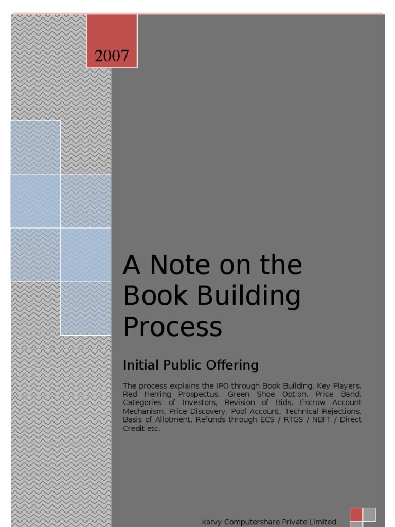 50 - A Note On The Book Building Process | PDF | Clearing (Finance ...