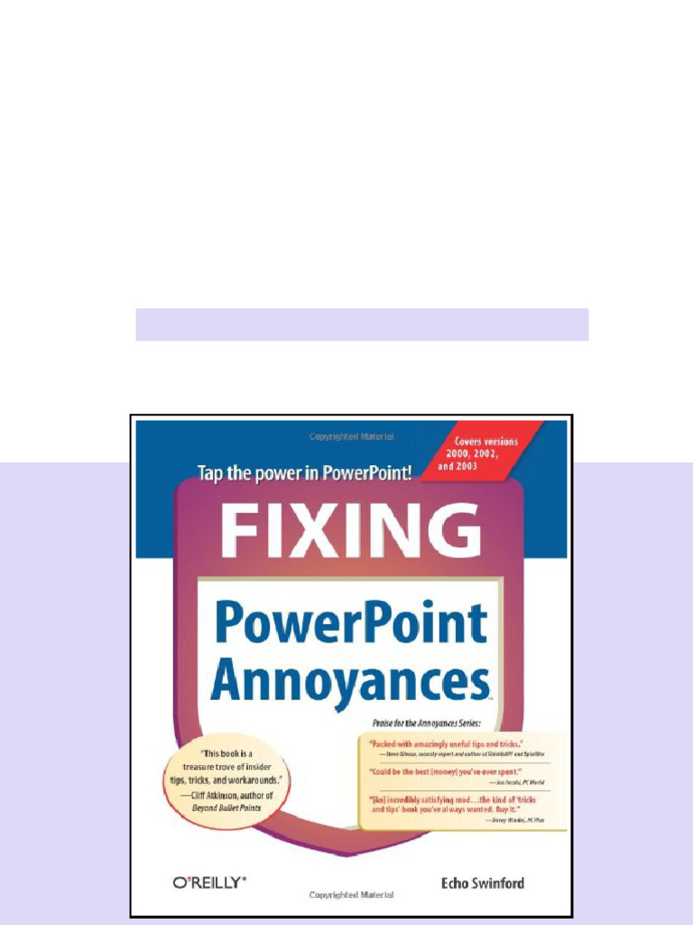 (Ebook) Fixing PowerPoint annoyances: how to fix the most annoying ...