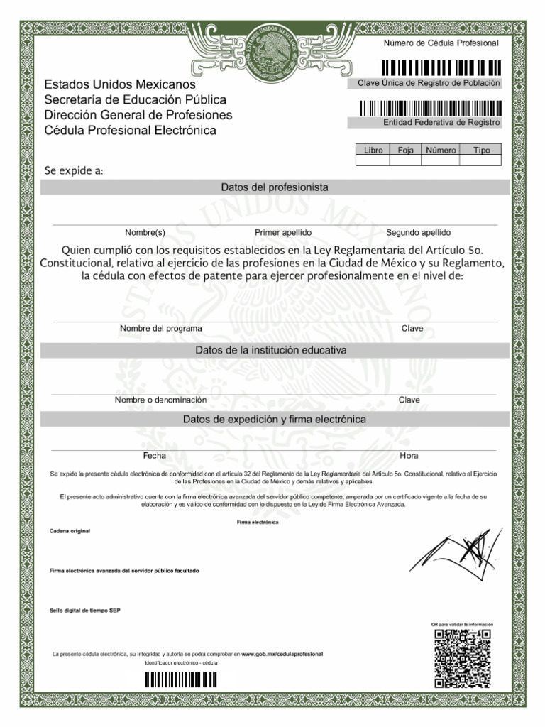 Ced. Prof. Gustavo Espinosa | PDF