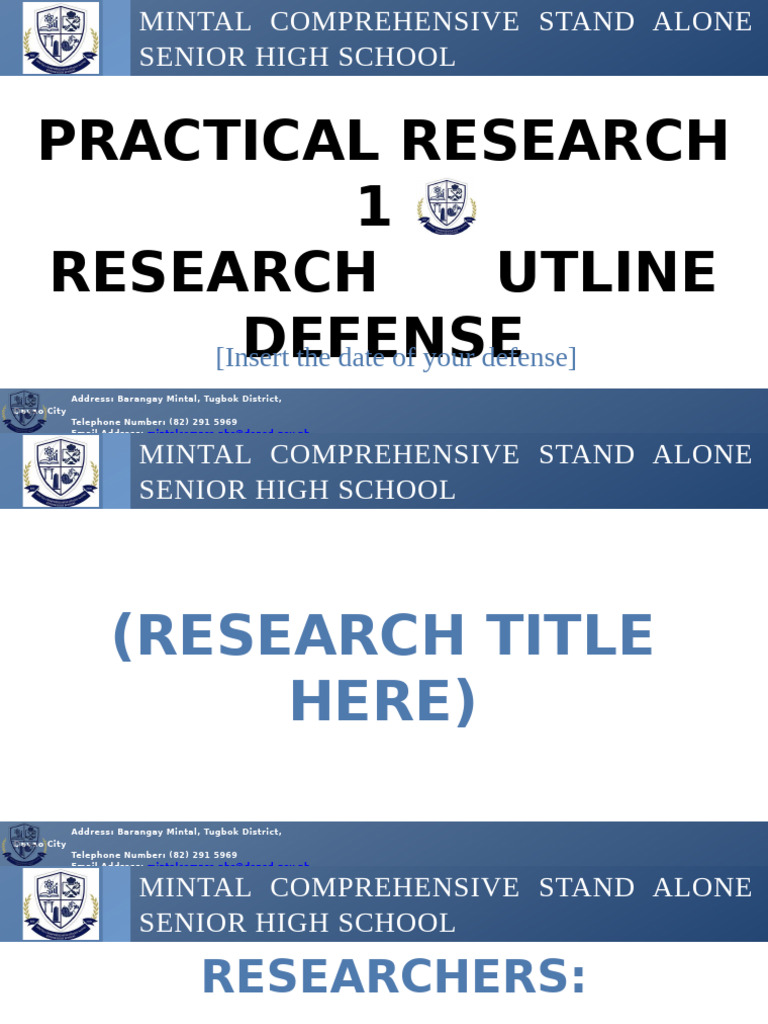 Mintal Senior High Research Defense Guide | PDF